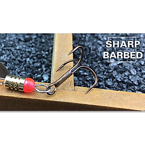 kingforest 10pcs Fishing Lures Spinnerbait for Bass Trout Salmon Walleye Hard Metal Spinner Baits Kit with Tackle Box