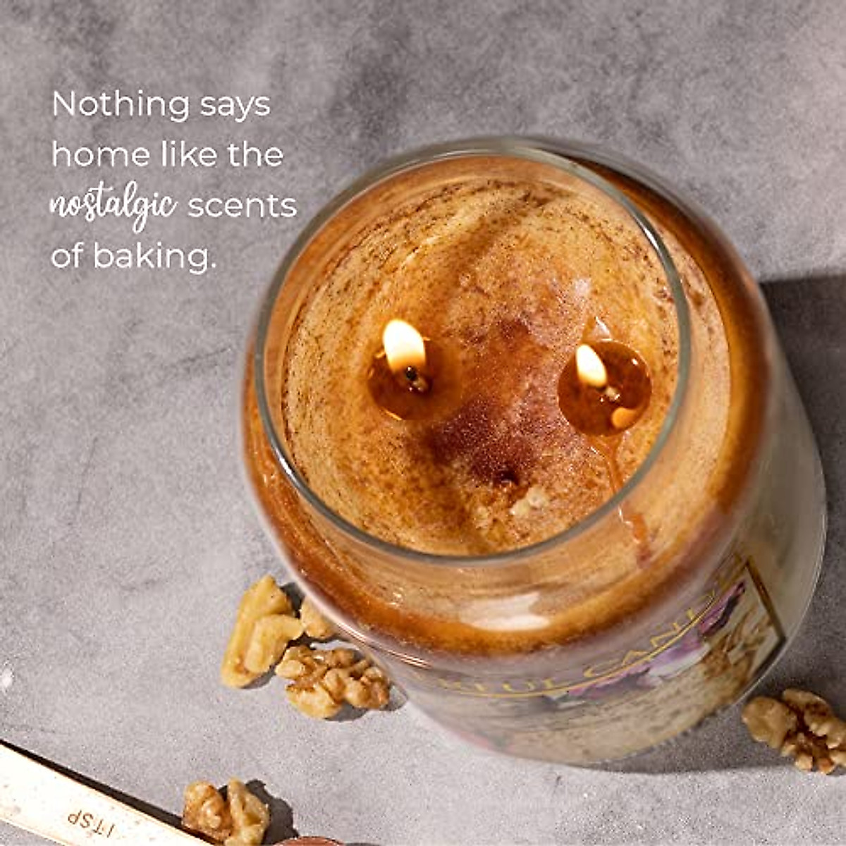 A Cheerful Giver — Banana Nut Bread - 24oz Large Scented Candle Jar with Lid - Cheerful Candle - 135 Hours of Burn Time, Christmas Gift for Women, Brown