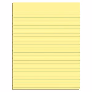 Ampad 21-662 Glue Top Pad, 8 1/2X11, Canary Yellow Paper, Wide Ruled, 50 Sheets Per Pad, 12 Pads Per Pack