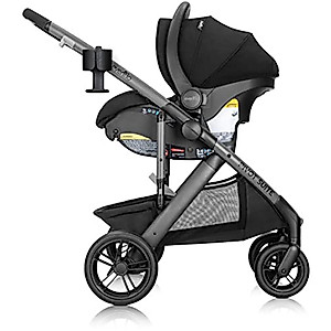 Evenflo Pivot Suite Travel System with LiteMax Infant Car Seat with Anti-Rebound Bar Dunloe Black