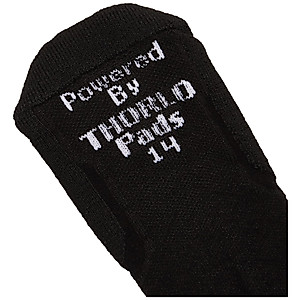 thorlos mens Xcmu Thin Cushion Running Low Cut athletic socks, Black, X-Large US