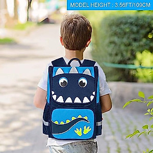 UFNDC 3PCS Dinosaur Backpack, 15" Boys Bookbag with Lunch Box, Kids School Bag for Elementary Preschool Toddler