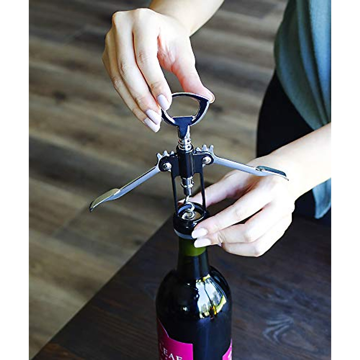 Evriholder Winged Corkscrew, Standard, Silver