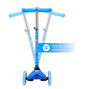 Sonic The Hedgehog Self Balancing Kick Scooter with Light Up Wheels, Extra Wide Deck, 3 Wheel Platform, Foot Activated Brake, 75 lbs Limit, Kids & Toddlers Girls or Boys, for Ages 3 and Up