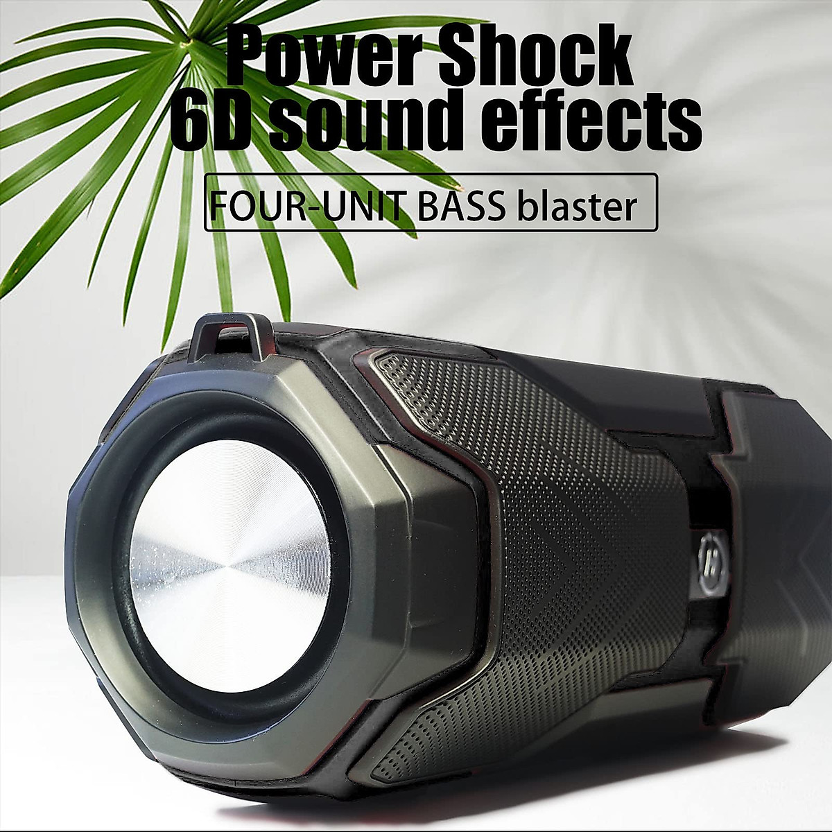 RUWQ Indoor and Outdoor Portable Bluetooth Speakers, Wireless Bluetooth Speakers, subwoofers, Fashionable and Cool Music Players(Black)