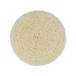 Woolous 7 inch Wool Buffing Pad- Pure Wool polishing Pad Bonnet with Hook and Loop for Car Motorcycle - Furniture Buffer Polisher Sanding