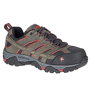 Merrell Men's Moab Vertex Vent Composite Toe Construction Shoe, Pewter, 10.5