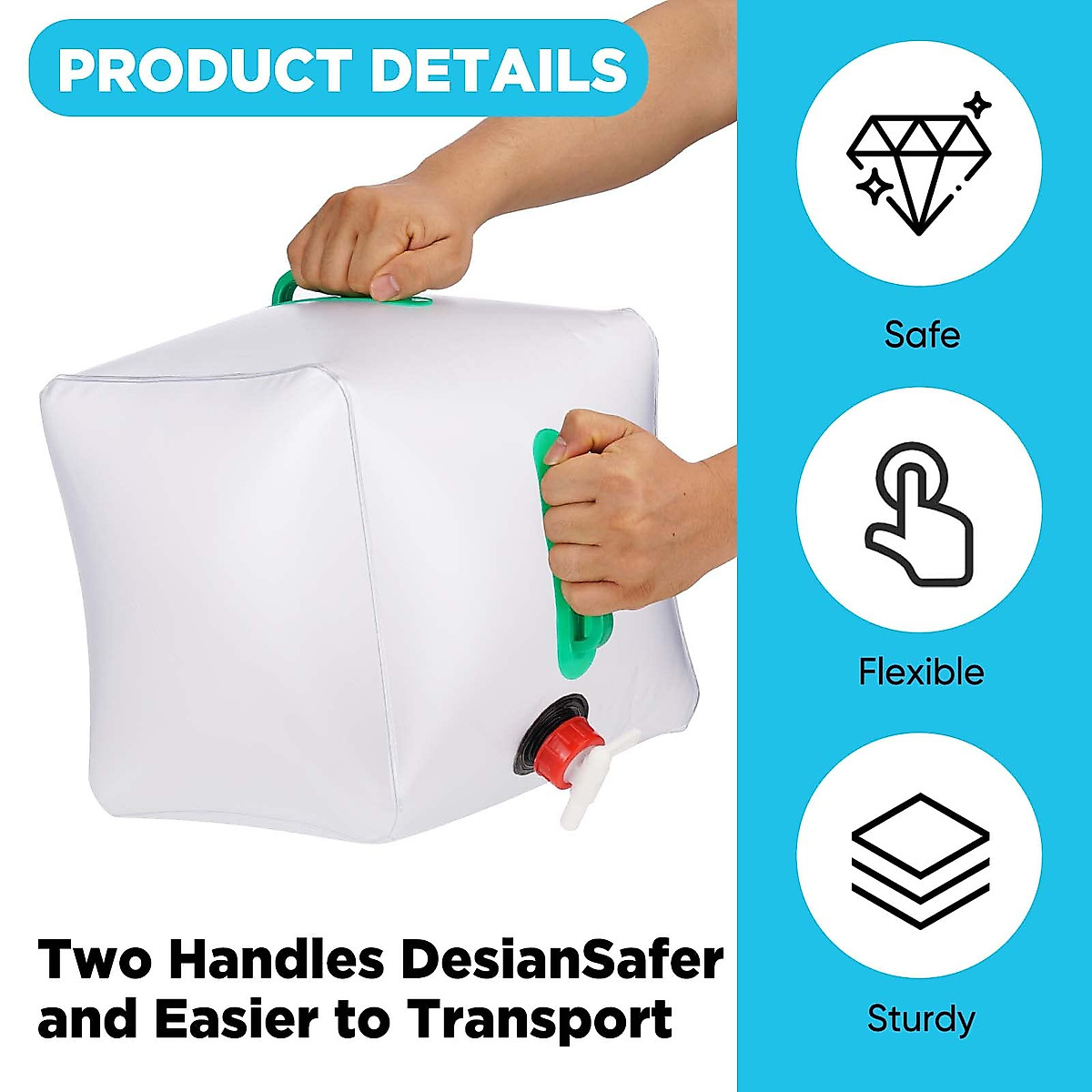 Pool Step Weights Sand Bags,4PCS Pool Ladder Above Ground Fillable Anchor Sandbags Container for Swimming Pool Steps and Collapsible Camping Water Storage Container,11" x 11"