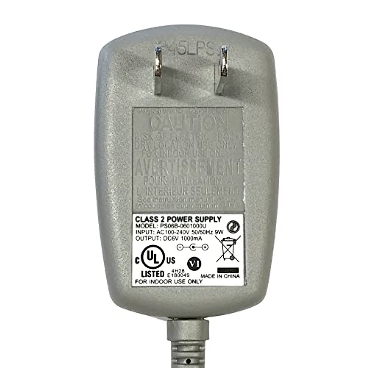 GRAY Fisher Price 6V SWING AC ADAPTER Power Plug Cord (NOT compatible w/Rock & Play)