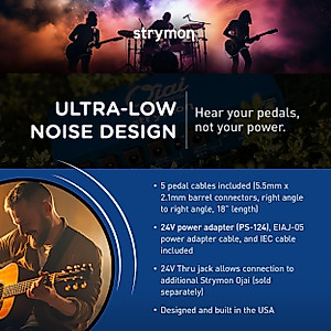 Strymon Ojai R30 Expandable High Current Guitar Pedal Power Supply for 9V, 12V and 18V effects Pedals, Five Outputs with 500mA of Current