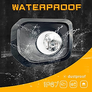 Fog Lights Assembly Kit for 2016 2017 2018 2019 2020 2021 2022 2023 Toyota Tacoma(Fits SR,SR5 Model Only), 1 Pair Bumper Driving Fog Lamps Set with H11 55W Halogen Bulbs