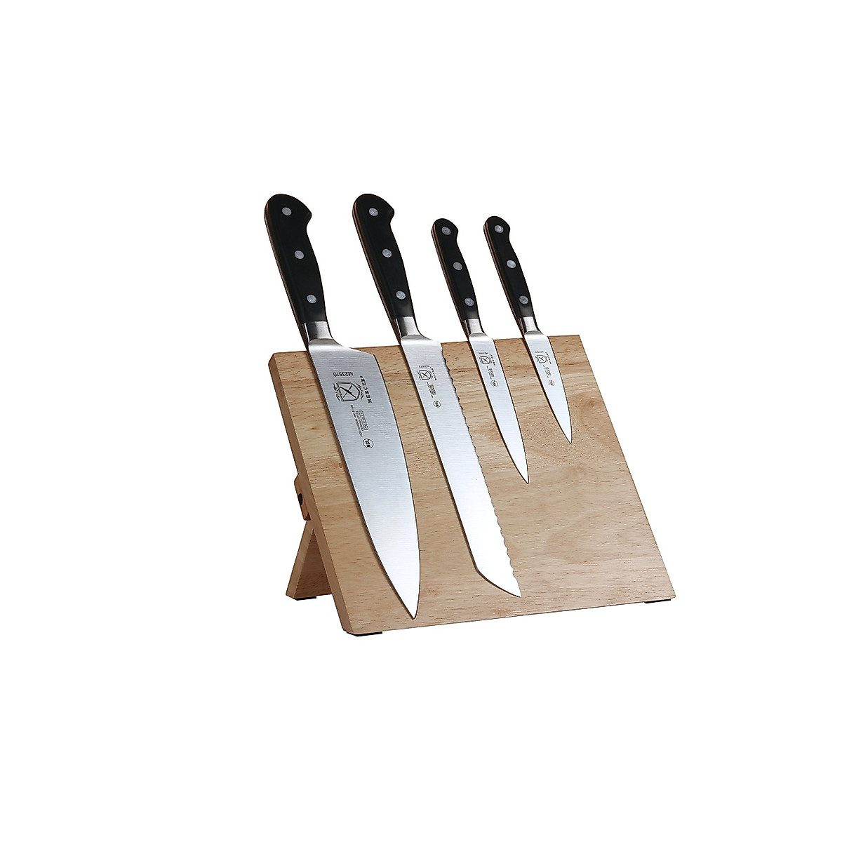 Mercer Culinary Renaissance 5-Piece Magnetic Board Set, Rubberwood