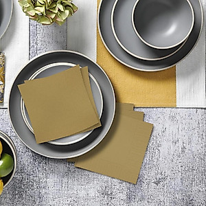Gold 2-Ply Dinner Napkins - 8" (Pack Of 40) - Vibrant & Durable Paper For Parties, Events & Everyday Use
