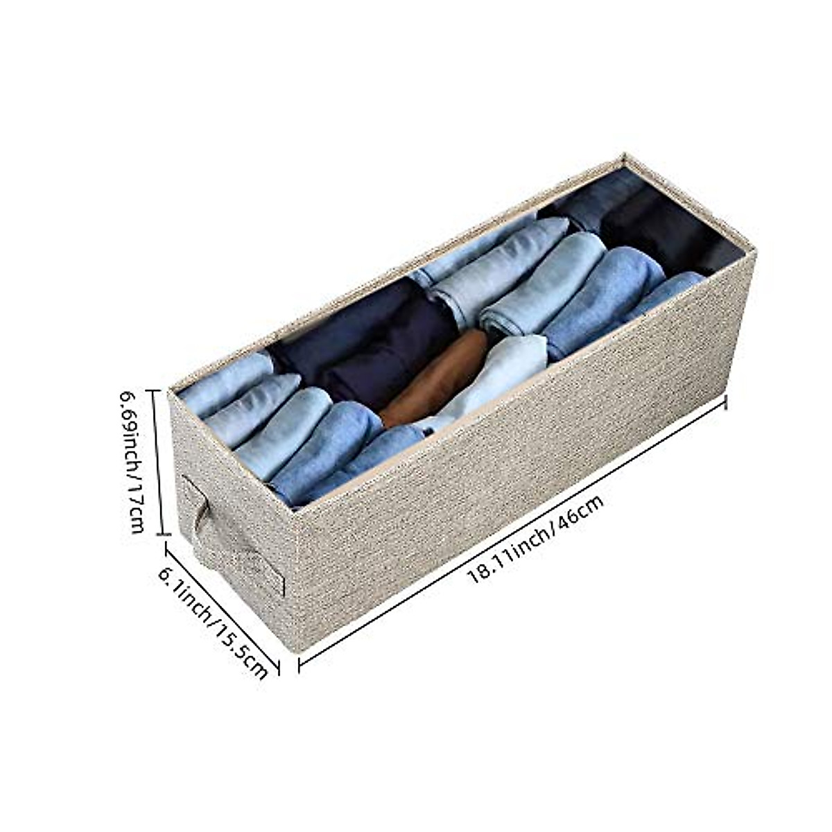 QJing Narrow Dresser, Vertical Storage Unit With 4 Fabric Drawers, Metal Frame, Slim Storage Tower, 7.9” Width, For Living Room, Kitchen, Small Space, Gap (Linen)