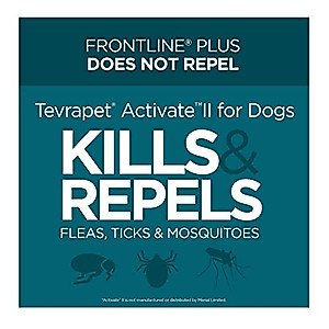 TevraPet Activate II Flea and Tick Prevention for Dogs | Large Dogs 21-55 lbs | Fast Acting Flea Drops | 8 Month Supply | Vet Quality Protection