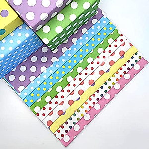 10 Sheets XL Polka Dot Gift Recyclable Wrapping Paper Sheets for Kids, Baby, Female, Male on Birthday, Christmas