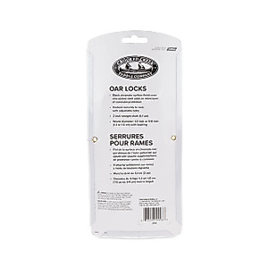 CROOKED CREEK Trac Outdoors Oar Locks - Safely Secures Your Oars - Fits Oar Shafts Up to 1-7/8-inches - 2 pack (50428),Silver