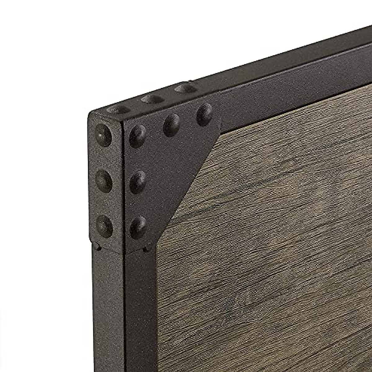 SHA CERLIN Twin Size Metal Platform Bed Frame with Wood Headboard, Mattress Foundation with Heavy Duty Metal Slats Support, No Box Spring Needed, Easy Assembly