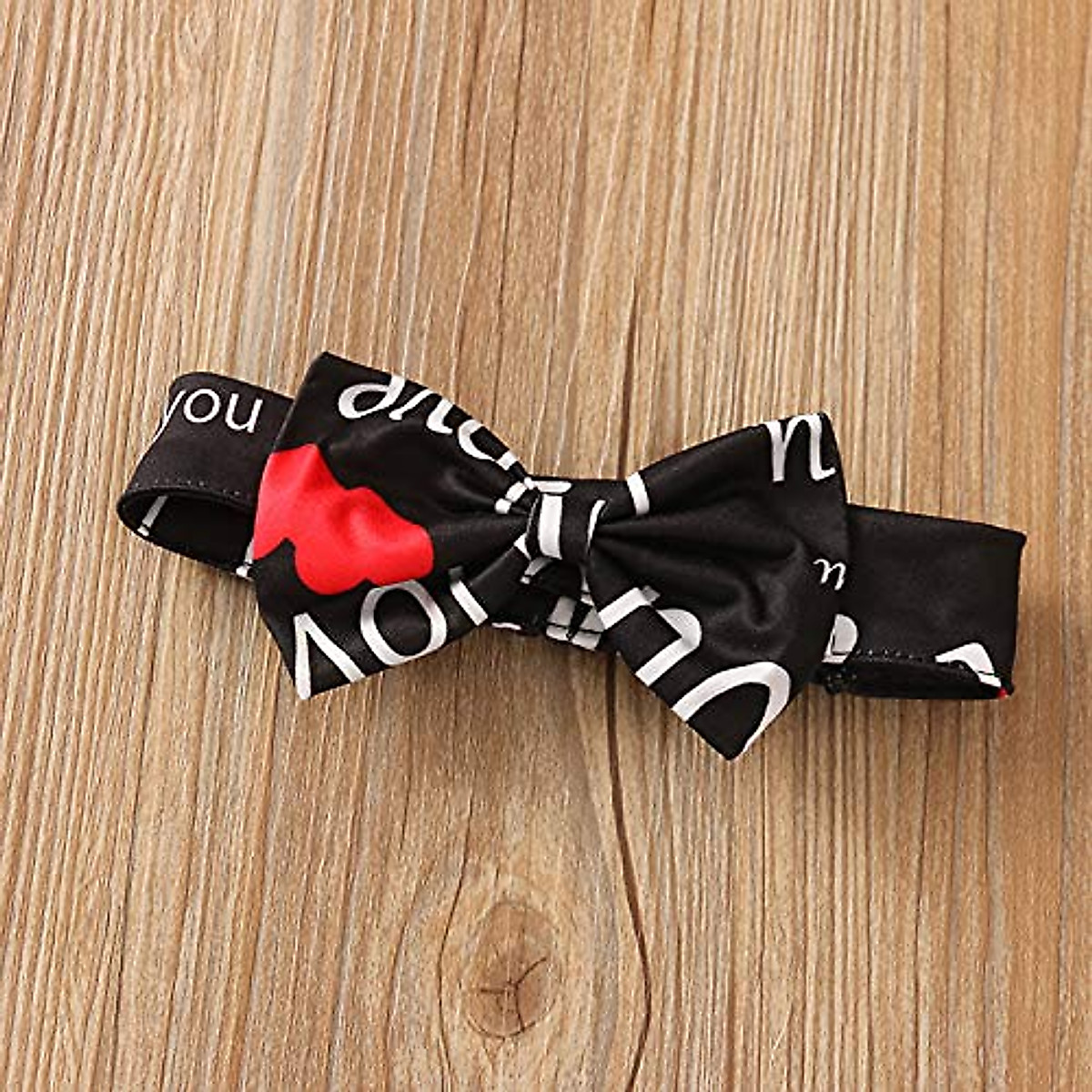 My First Valentine's Day Baby Girl Outfits Ruffle Long sleeve Romper Tops+Suspender Skirt+Headband Clothes Sets (Red, 0-3 months)