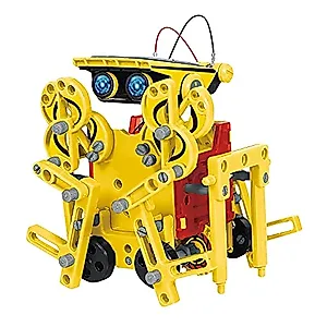 Solar Robot Kit for Kids Age 8-12, STEM Building Toys,12-in-1 Build Your Own Robot with Solar Panel & Battery Power, Science Engineering Christmas Birthday Idea Gifts for Boy Age 8 9 10 11 12