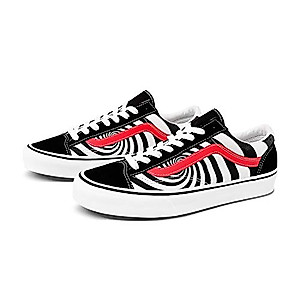 Vans U Style 36 Sneakers (Swirl) Black/Flery Cor