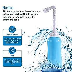 Portable Travel Bidet Portable Bidet for Toilet Handheld Postpartum Perineal Cleansing Childbirth Cleaner - for Outdoor,Camping,Travling,Personal Hygiene (Blue)