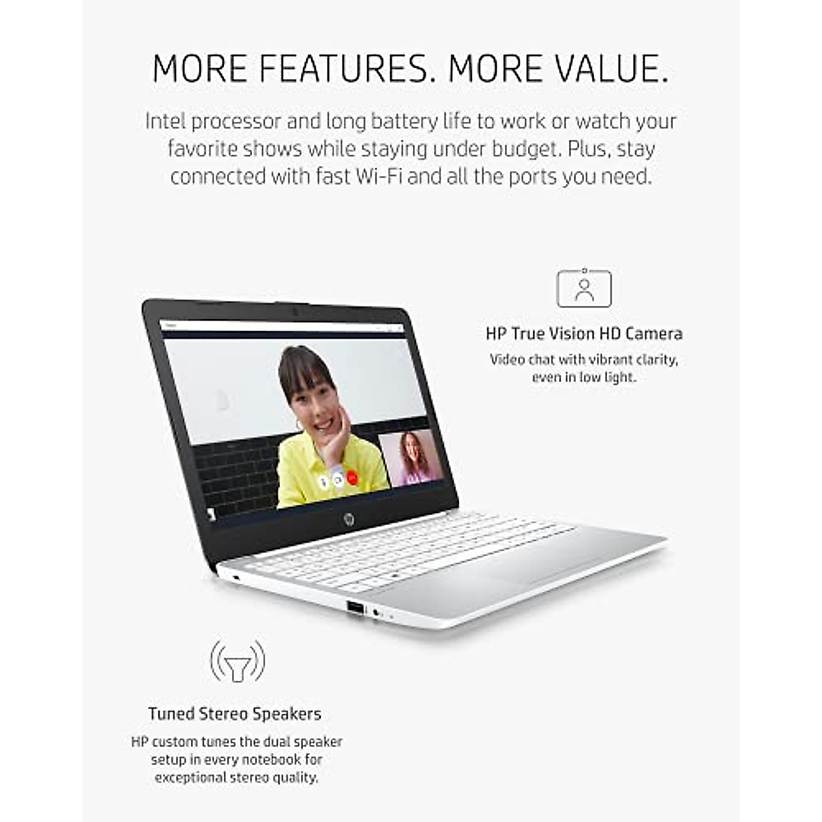 HP Stream 11 Laptop, Intel Celeron N4020, 4 GB RAM, 64 GB Storage, 11.6” HD Anti-Glare Display, Windows 11, Long Battery Life, Thin & Portable, Includes Microsoft 365 (11-ak0040nr, 2021 Diamond White)