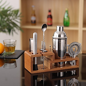 Touch of Mixology Bartender Kit - Bar Set Cocktail Shaker Set - Cocktail Kit Set - Bartending Kit - Bar Essentials for Home Bar Cart Accessories - Perfect Housewarming Gift 14 PC