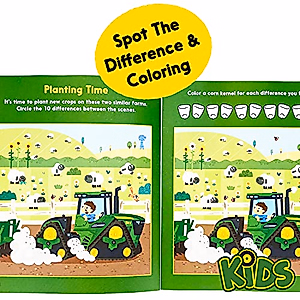 John Deere Kids: Mega Machines Tractor and Truck Puzzles, Mazes & Coloring Activity Book for Boys 4-8, More than 100 Activities