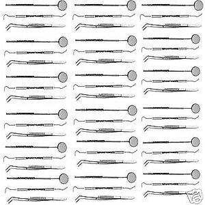 90 Instruments Basic Dental Set Mirror Explorer Probe Pliers (30 of Each 3 Kind)