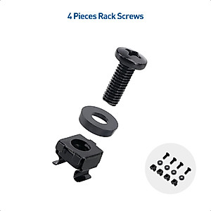 Cable Matters 1U Server Rack Shelf for 19" Rack & Cabinet, 10" Depth with 55lbs Weight Capacity (Rack Mount Shelf) in Black