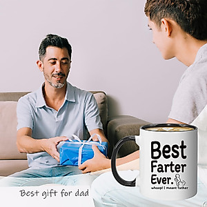 Silkwishes Best Dad Ever Mug-Funny Dad Gifts-Dad Birthday Gifts-Ceramic Best Dad Coffee Cup-Dad Christmas Gifts,Father's Day Gifts(White,11Oz)
