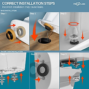 HOMLYLINK 21 Inch Extra Tall Toilet for Seniors, Elongated High Toilet, Comfort Bowl Height Toilet for Bathroom, Two-Piece Dual Flush 1.1/1.6 GPF, 12” Rough In,White, Elongated Oval Bowl