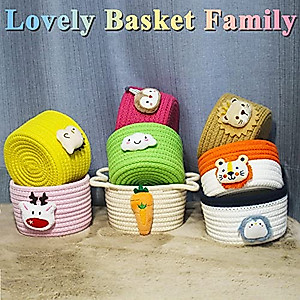 St. Patrick's Day Storage Basket,Lucky Green Decorative Basket Nursery Storage Basket 7.4"*4.7", 5.9"*3.9"(2 Pack)