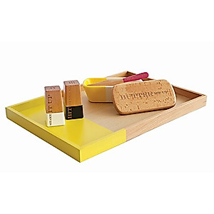 Talisman Designs Laser Etched Vivid Beechwood & Stoneware Butter Dish with Lid Butter Me Up Solid Wooden Lid Butter Holder Fun & Functional Kitchen Supplies