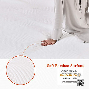 Sweetnight Mattress Topper Queen Size with Waterproof Mattress Protector, 2 Inch Cooling Egg Crate Gel Memory Foam Topper Ultra Plush, Plus 4 Bed Sheet Holder Straps, Queen Size, White (SN-T001-2-Q)