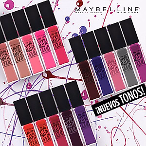 Maybelline New York Color Sensational Vivid Matte Liquid Lipstick, Twisted Tulip, 0.26 fl. oz.