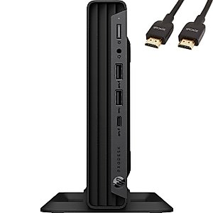 HP ProDesk 600 G6 Mini Business Desktop Computer, Intel Hexa-Core i5-10500T (Beat i7-8700T), 16GB DDR4 RAM, 512GB PCIe SSD, WiFi 6, Bluetooth 5.2, Keyboard and Mouse, Windows 11 Pro, BROAGE Cable