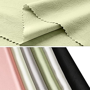 100% Polyester Fabric for Sewing Imitation Silk Acetate Fabric Premium Polyester Fabric Crepe Fabric Double Sided Satin 36"X59.06" Breathable Fabric for Sewing DIY Patchwork Pre-Cut Silky Fabric No Fading Multiple Color Crepe De Chine (1yard, 14-green)