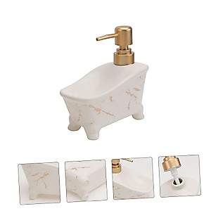 FOMIYES Empty Lotion Sub Bottle 1pc Bottled Storage White Squeeze Bottle Ceramics Hand Plastic Hand Soap Dispenser