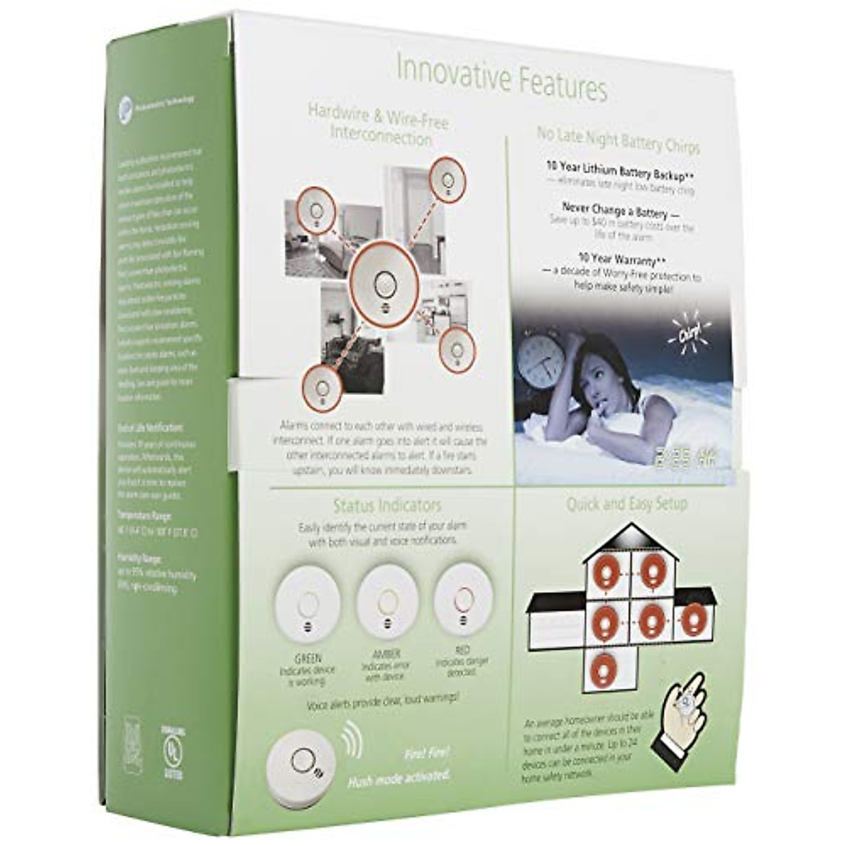 Kidde Wireless Smoke Detector, 10-Year Battery, Voice Alerts, Photoelectric Sensor Wire-Free Smoke Alarm