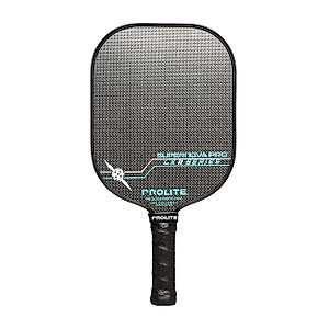 PROLITE LX Series Pickleball Paddles | Hyperweave Carbon Fiber Pickleball Paddle | 14mm Poly Core | Pickleball Rackets Made in The USA Since 1984 (Supernova Pro LX, Silver Fibers)