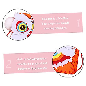 1 Set Children's Handmade Bag Embroidery Kits Hand Decor Crossbody Tote Educational Sewing Kit DIY Festival Ornament Hand Sewing Playset DIY Handbag Material for DIY Tote Bag