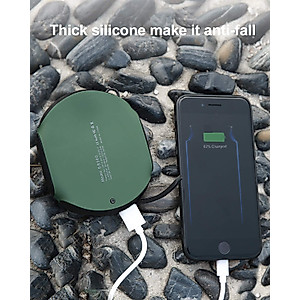 ABFOCE Waterproof Portable Charger 10000mAh Outdoor Power Bank One of The Smallest and Lightest Battery Pack LED Compass High-Speed ​​Charge Compatible for iPhone Android Samsung-Green