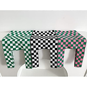 Shapes Studio Checker Black & White Checkered Checkboard Tote Bag (Black White), Women Ribbed Market Bag, Fun Style