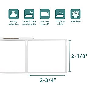 6400 Labels Replacement Compatible for DYMO 30258 2-1/8"x2-3/4" Multipurpose Return Address Labels, LabelChoice 16 Rolls Direct Thermal Labels Used with Rollo, DYMO 4XL Desktop Thermal Printers