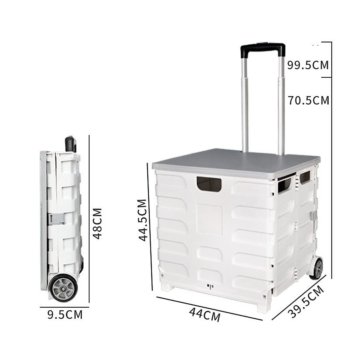 Collapsible Outdoor Storage Box with Cover 45L Foldable Camping Box Portable Trunk Car Grocery Case