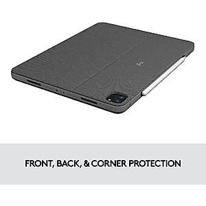Logitech Combo Touch iPad Pro 11-inch (1st, 2nd, 3rd, 4th gen - 2018, 2020, 2021, 2022) Keyboard Case - Detachable Backlit Keyboard, Click-Anywhere Trackpad - Oxford Gray; USA Layout (Renewed)