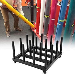 Happybuy Vinyl Cart Mobile Rack 16 Roll Capacity Vinyl Roll Rack 2" Core Vinyl Rolling Cart 1200 lbs Heavy Duty Digital Media for Mobile Storage (16 Rolls)