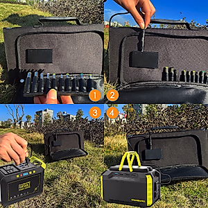 MARBERO 30W Portable Solar Panels, Foldable Solar Panel Battery Charger for Portable Power Station Generator, Ipad, Laptop, QC3.0 USB Ports & DC Output, for Camping Van RV Trip